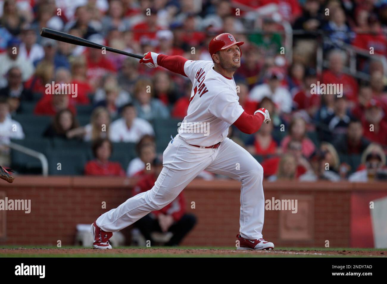 St. Louis Cardinals' Matt Holliday bats during the eighth inning of a ...