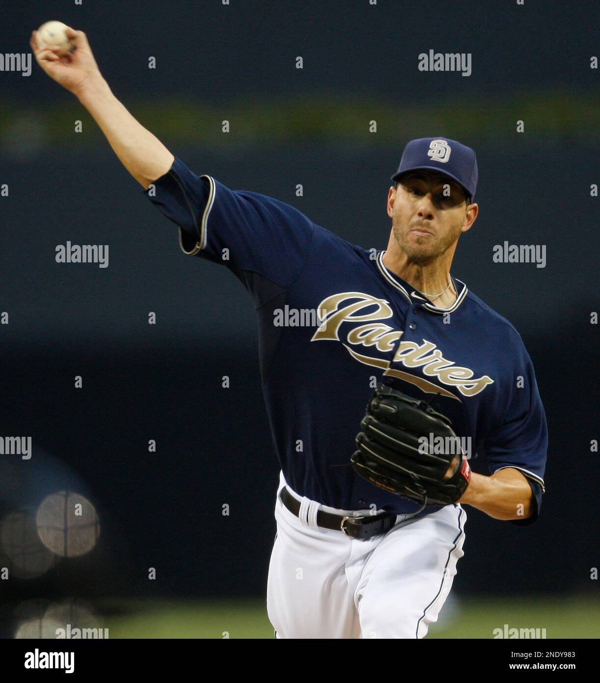 San Diego Padres starting pitcher Jon Garland in a baseball game Friday ...