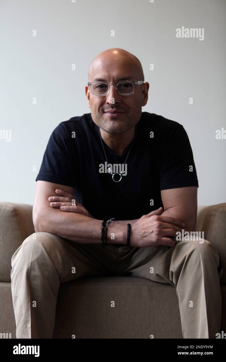 Venezuela's fashion designer Angel Sanchez poses for a portrait in ...