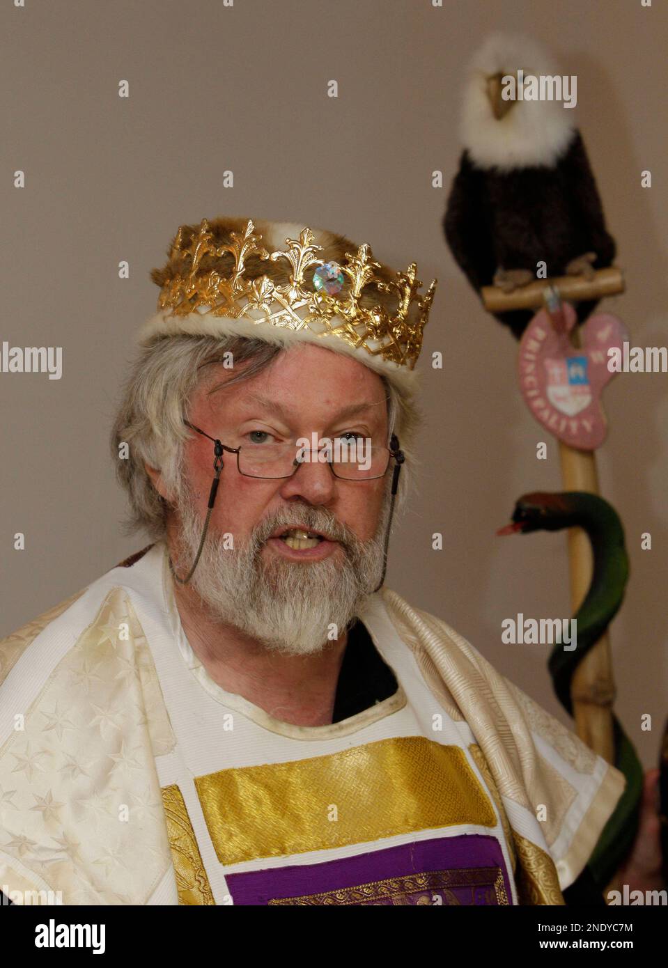 Self-proclaimed Prince Paul Delprat of the Principality of Wy speaks ...