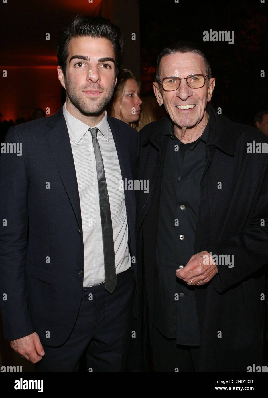 EXCLUSIVE Zachary Quinto, Leonard Nimoy attend The Annual Hammer Museum Gala in the Garden on ...