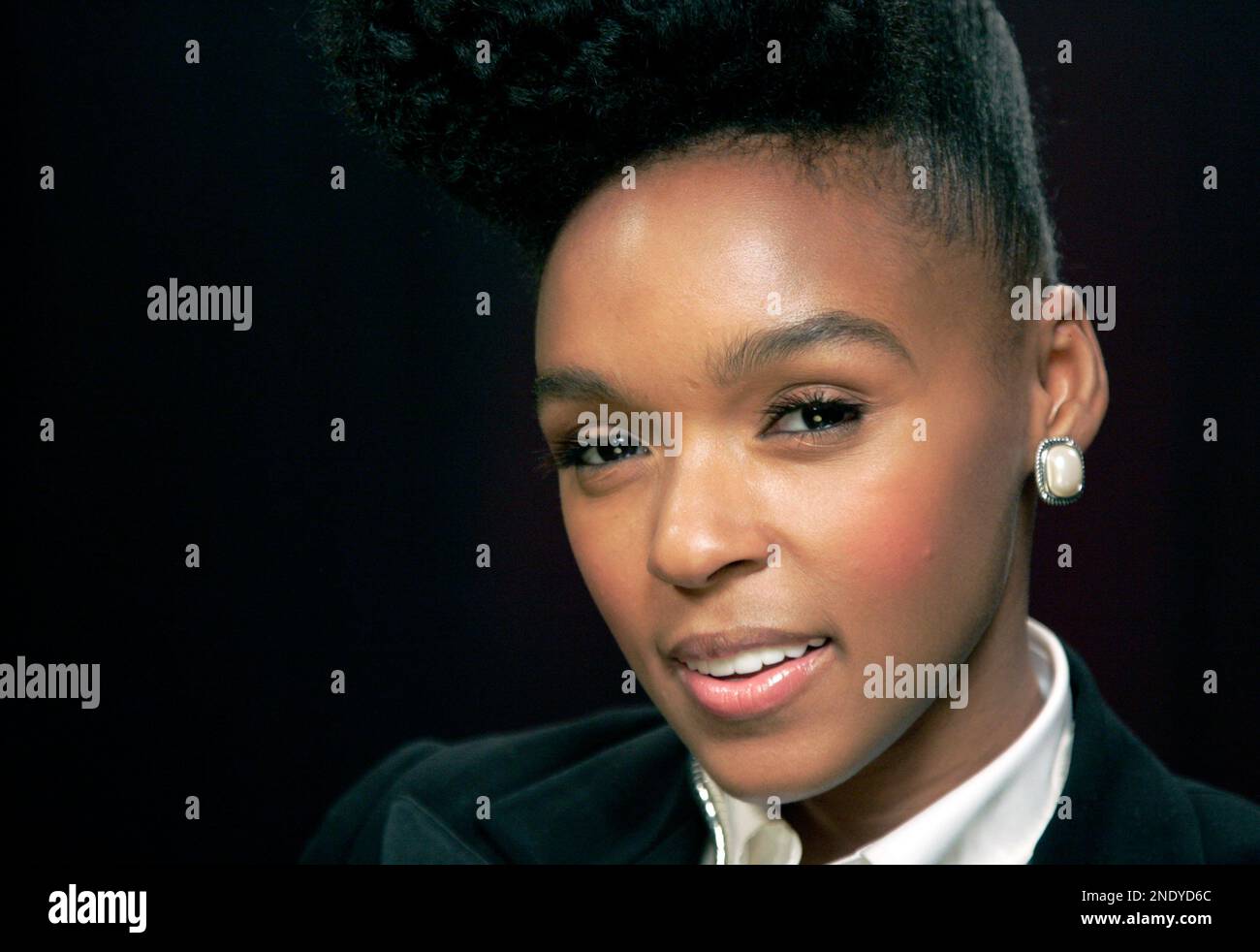 Recording artist Janelle Monae poses for a portrait in New York, Monday ...
