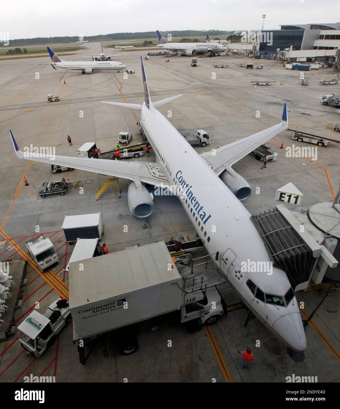 Continental Airlines planes are shown at George Bush Intercontinental ...