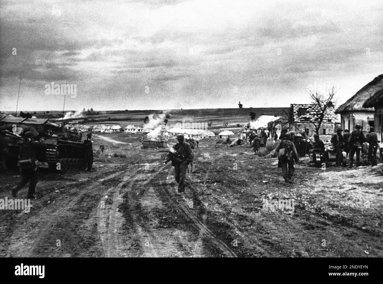After severe fighting this Soviet Village was taken by the Germans and ...