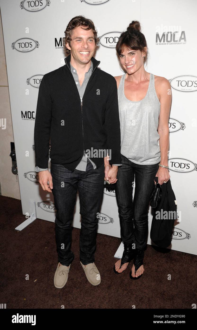 Actor James Marsden, left, and wife, actress Lisa Linde arrive at the ...