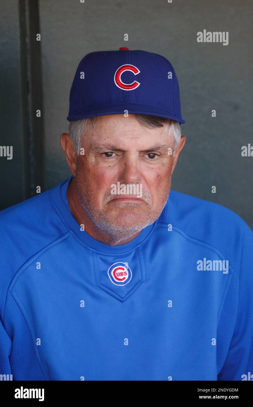 Chicago Cubs manager Lou Piniella in a spring training baseball game ...