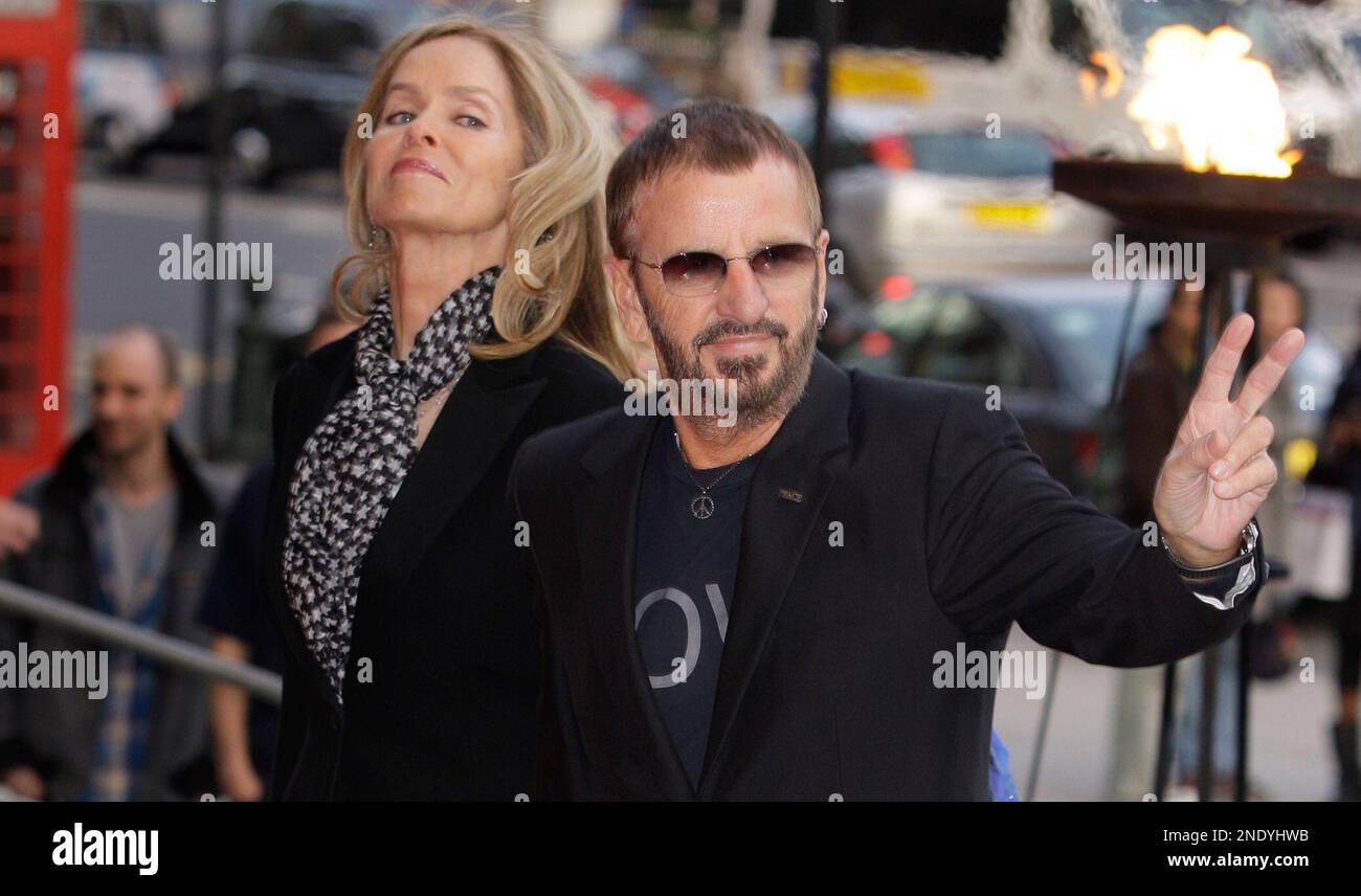 Ringo Starr and Barbara Bach arrive for the private view of exhibition ...