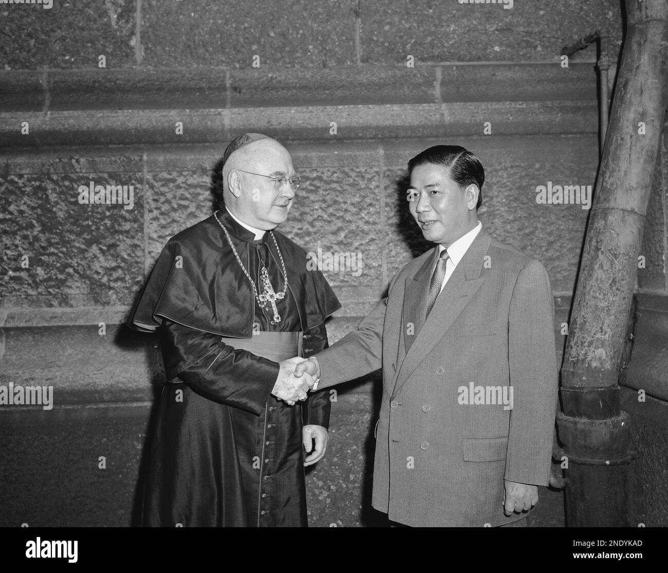 President Ngo Dinh Diem of South Vietnam and Francis Cardinal Spellman ...