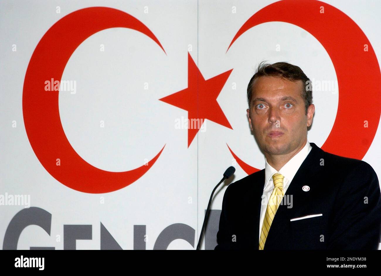 FILE - In this June 18, 2003 file photo, Cem Uzan, then leader of the ...