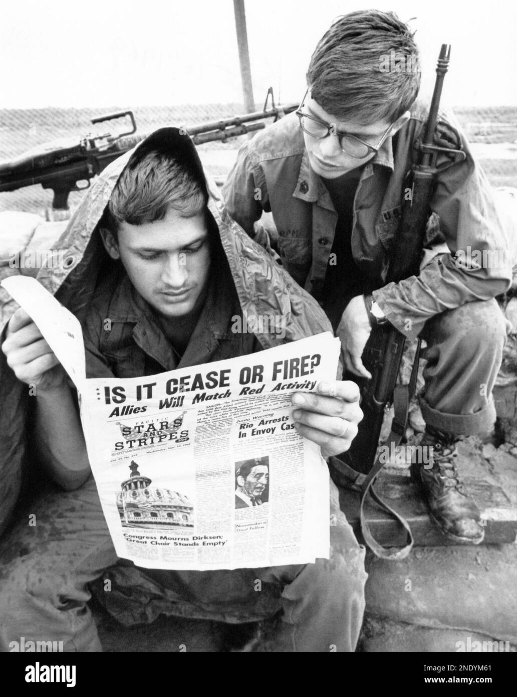 A headline with a question banners the issue of stars and stripes, the ...