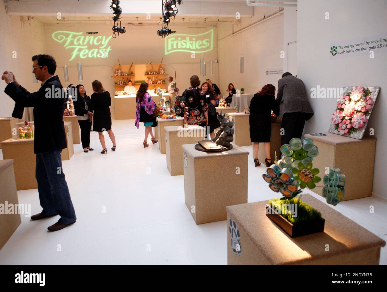 A collection of "can-structions," art pieces made from parts of used ...