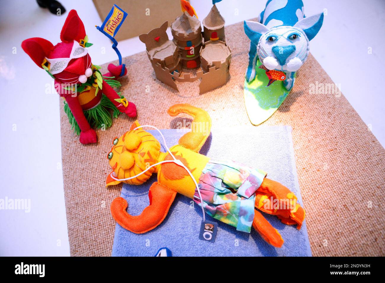 A collection of "can-structions," art pieces made from parts of used ...