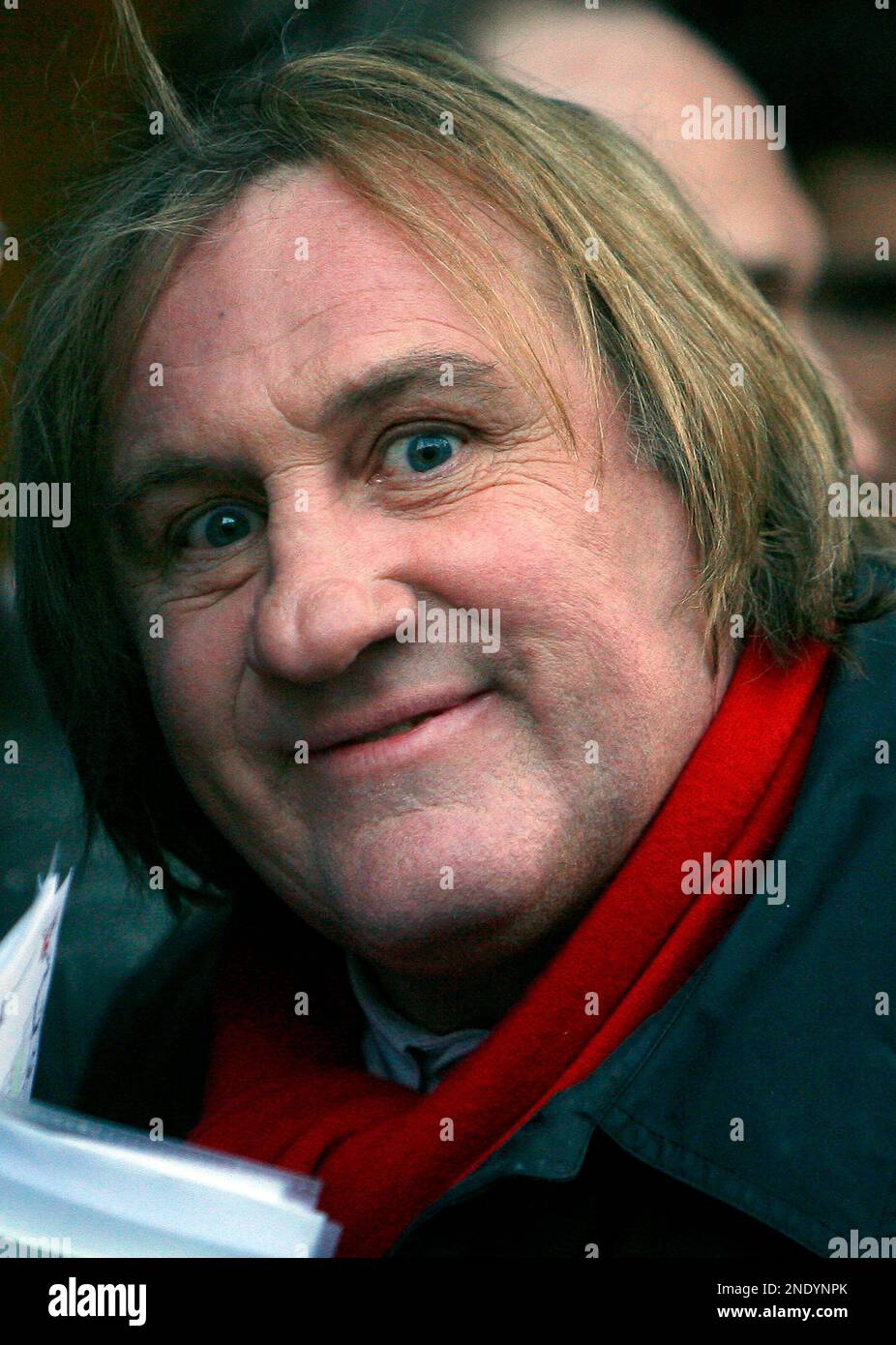 French actor Gerard Depardieu poses for a photograph as his arrives for ...