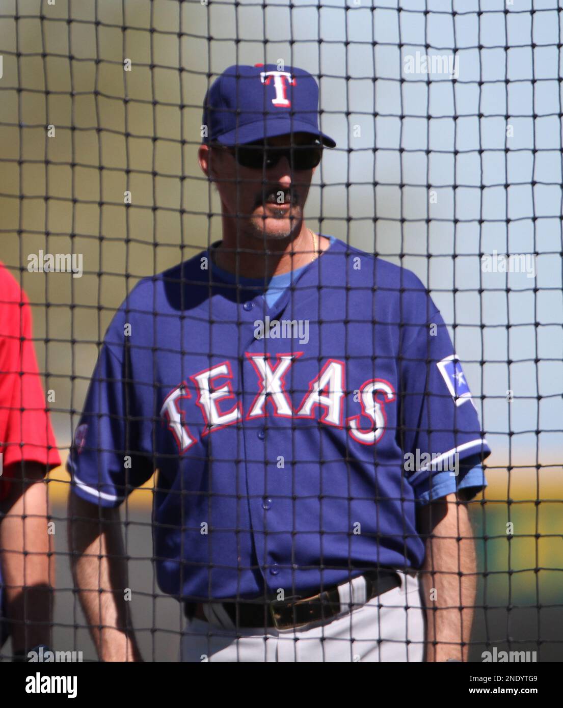 Texas Rangers pitching coach Mike Maddux during a spring training ...
