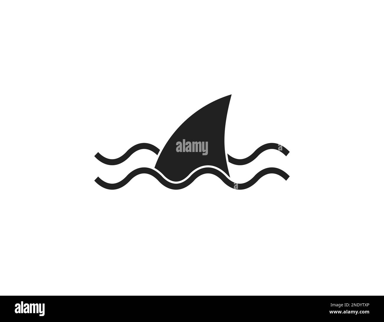 Shark fin, wave icon. Vector illustration Stock Vector Image & Art - Alamy