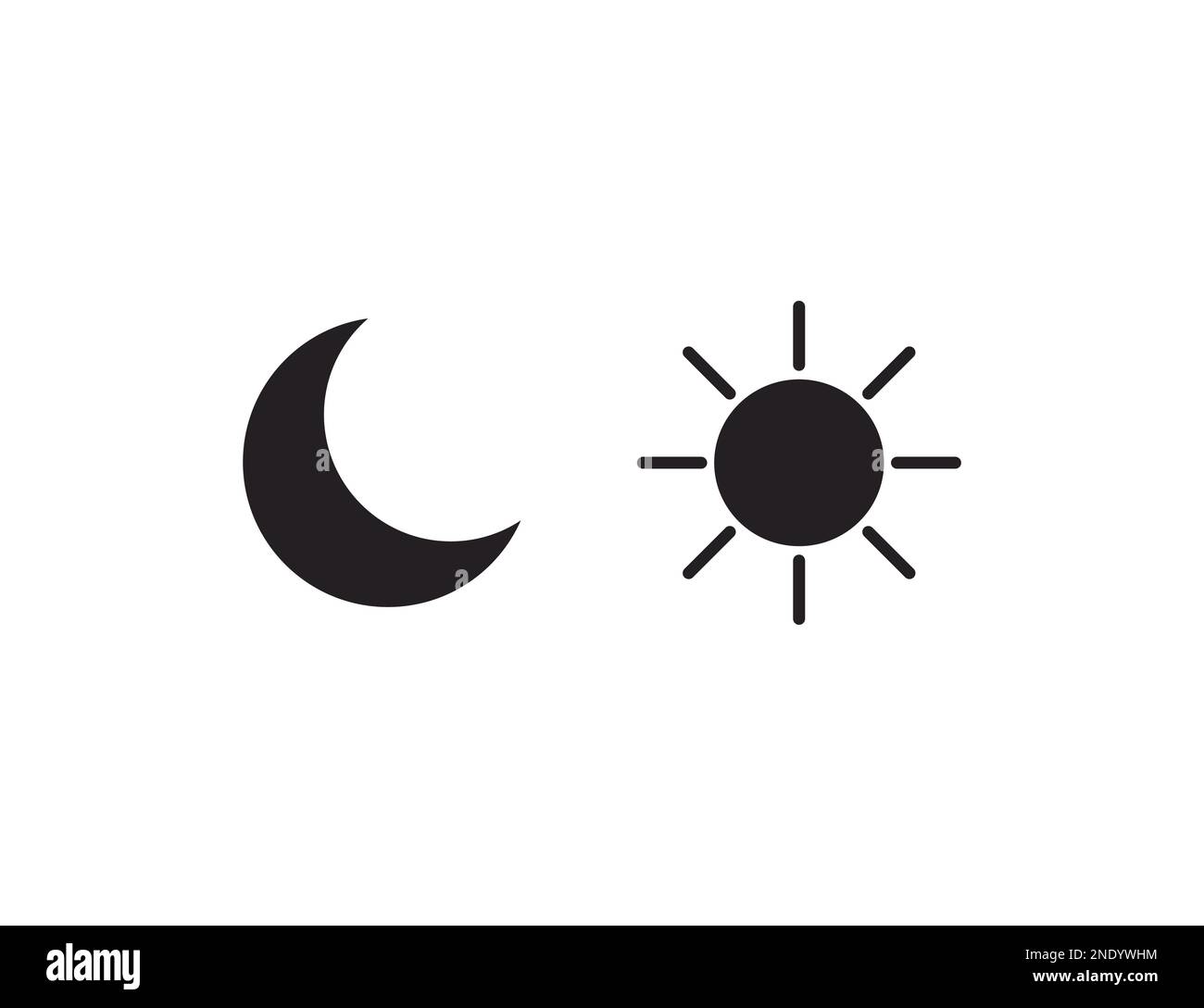 Sun and moon icon. Vector illustration Stock Vector Image & Art - Alamy