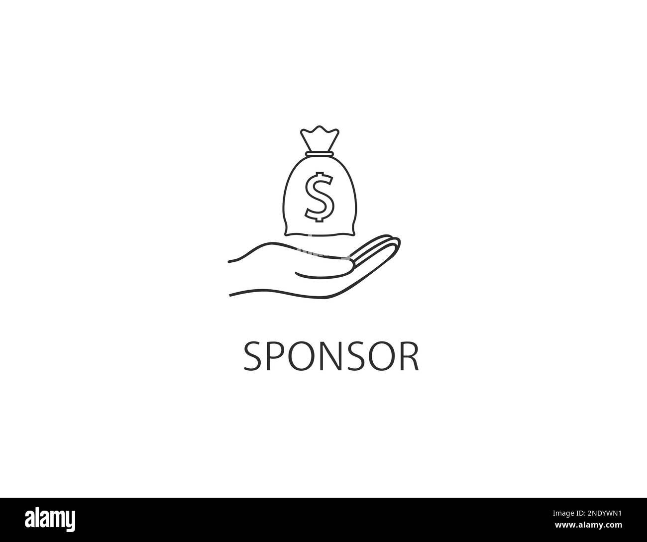 Savings, hand, sponsor icon. Vector illustration Stock Vector Image ...