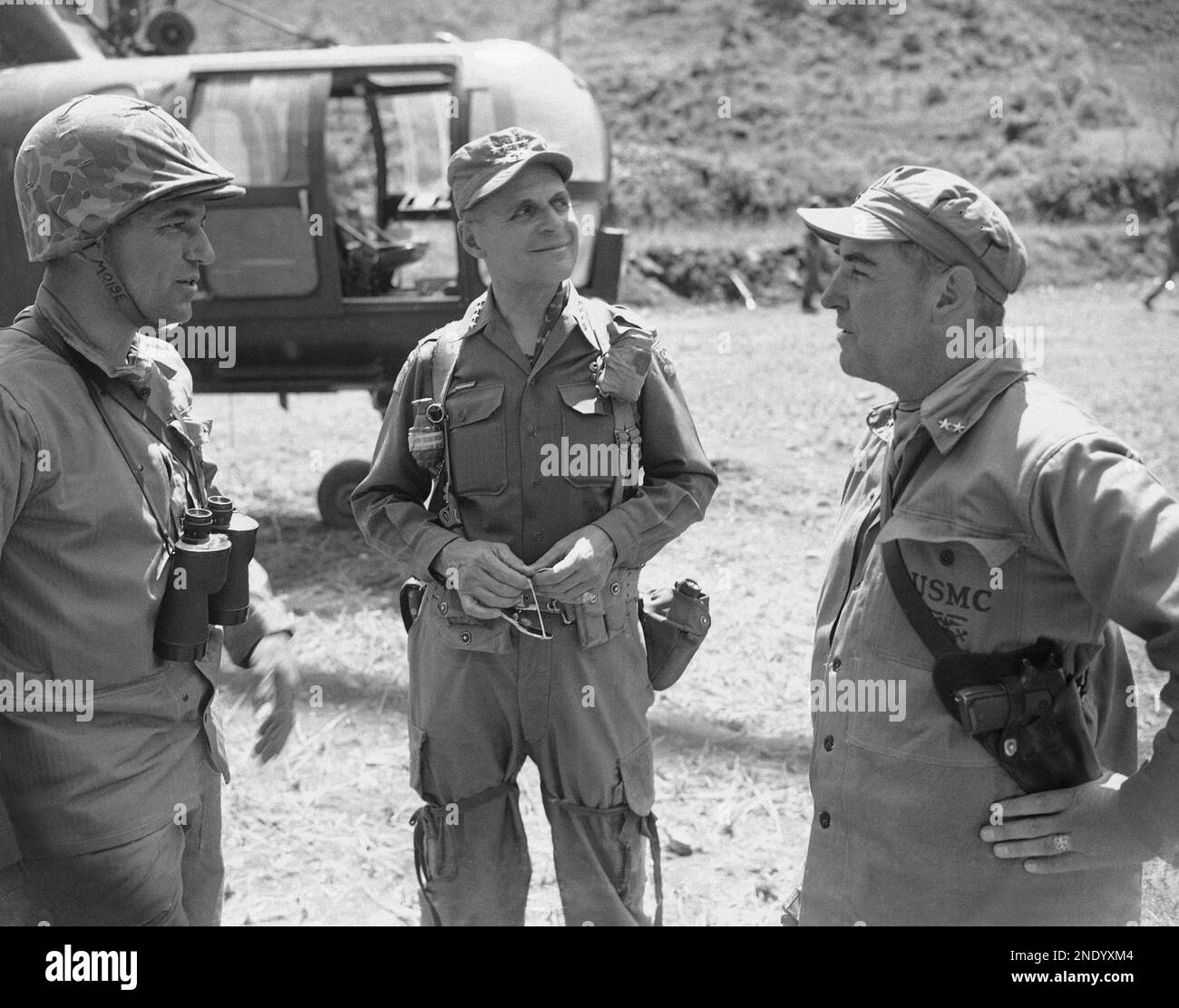 General Matthew B. Ridgway stands with Col. Herman W. Nickerson, left ...