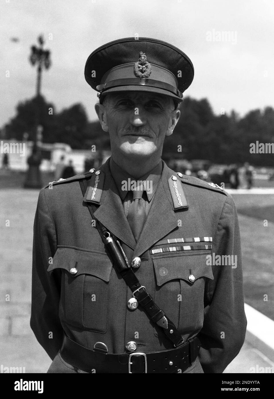 Major-General William Havelock Ramsden, leaving Buckingham Palace in ...