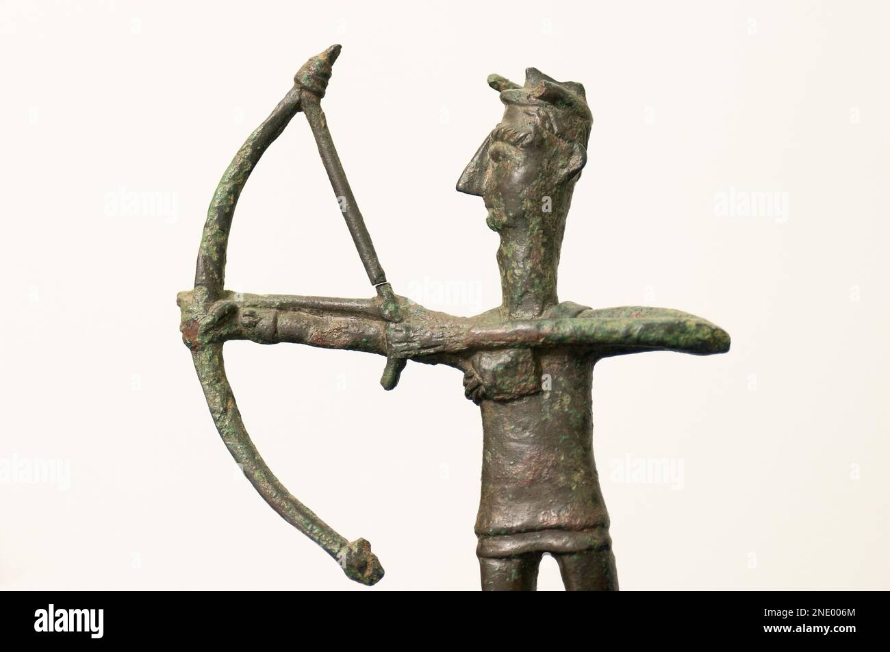 A bronze figurine of an archer (1000???700 BCE), excavated at the Iron ...