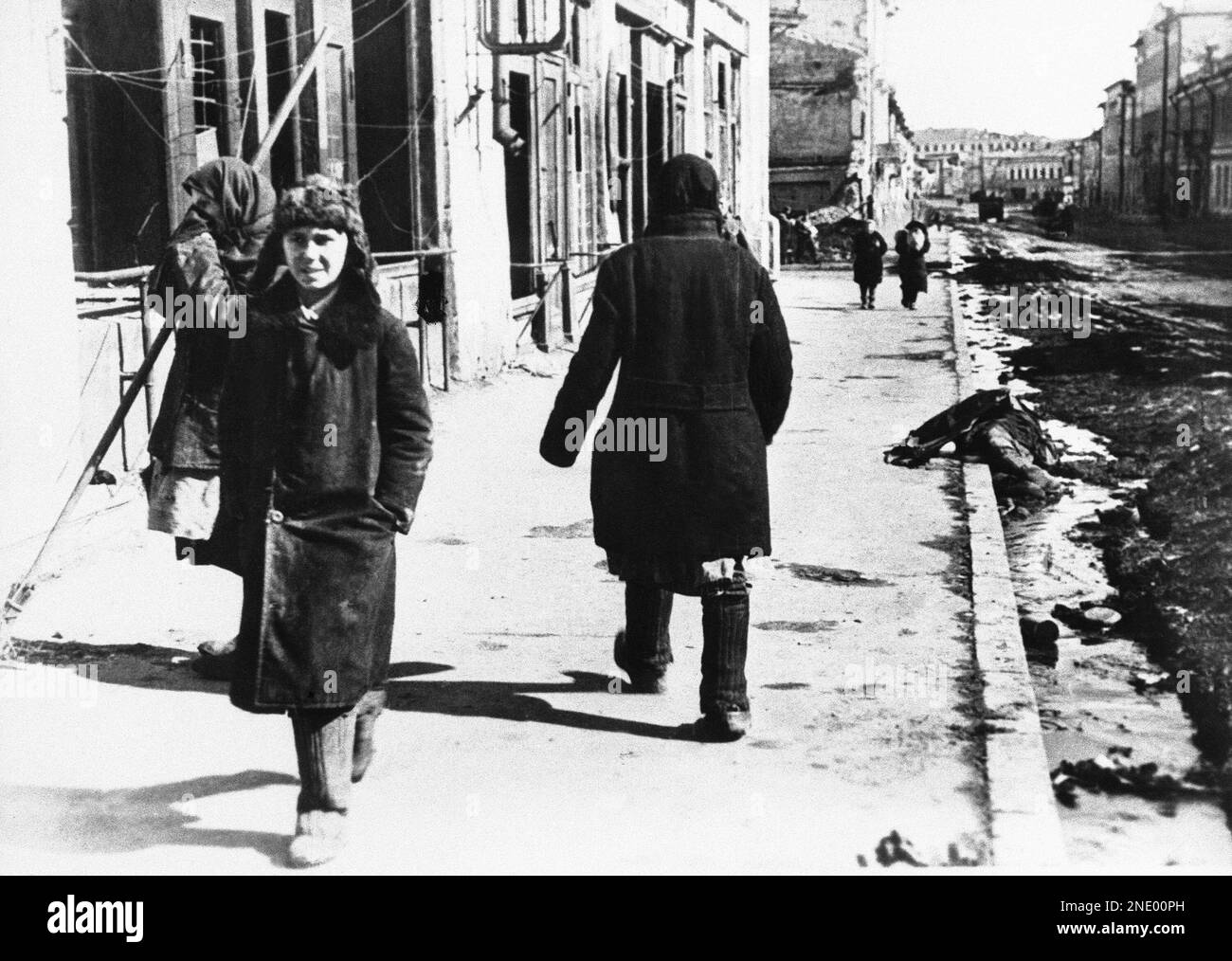 A scene in a Kharkov street on May 6, 1943, before its recapture by the ...