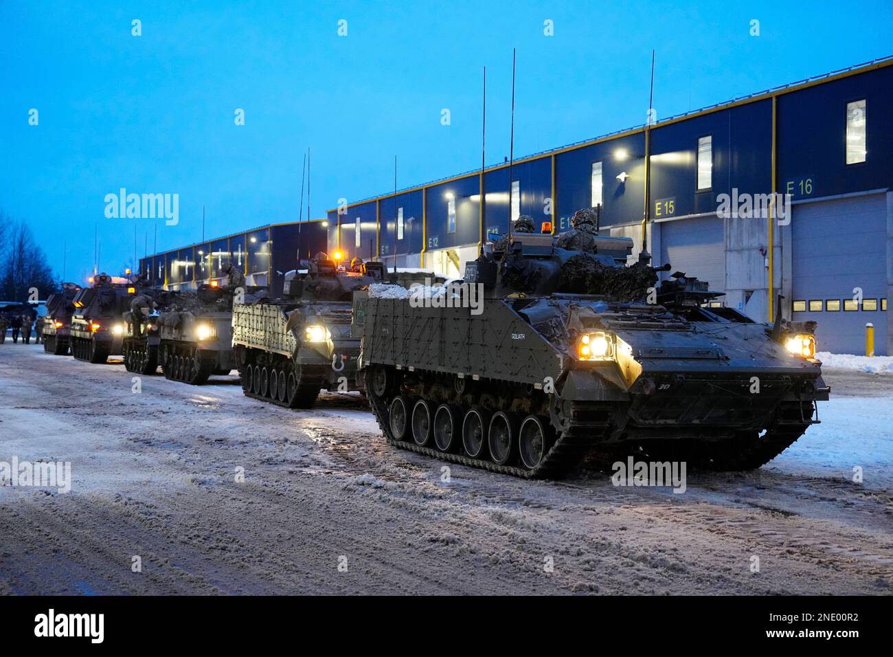 FILE - Britain's armoured vehicles which are to be sent to Ukraine ...