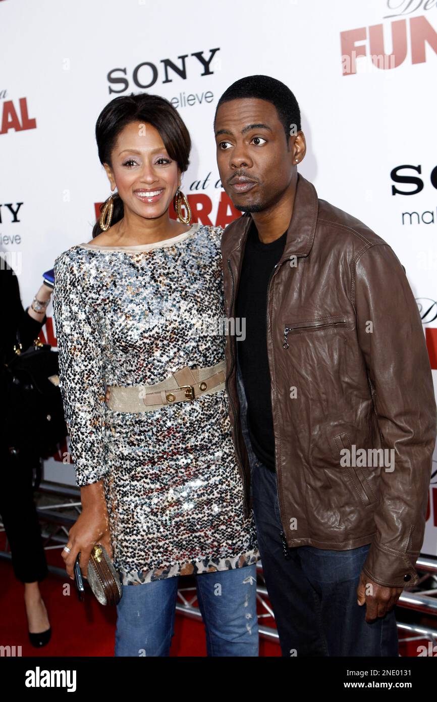 Chris Rock, right, and Malaak Compton arrive at the premiere of "Death ...