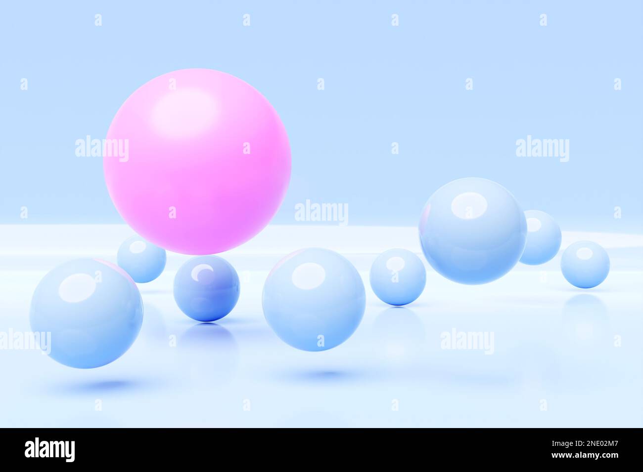 Close-up 3d colorful illustration. Different color geometric shapes ...