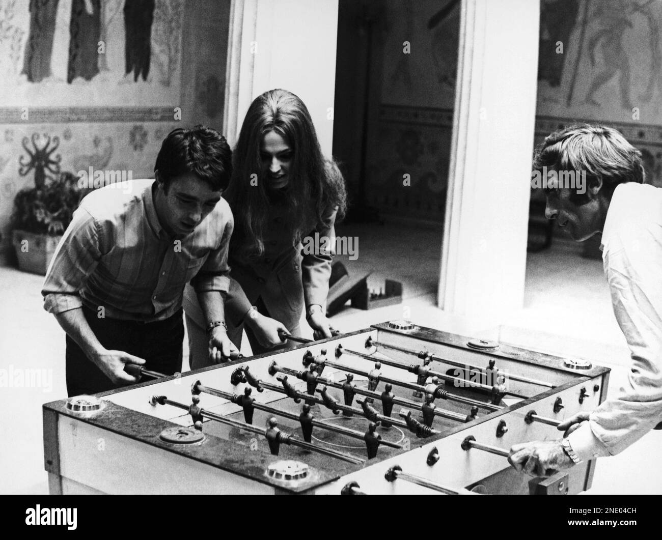 Princess Ira von Fuerstenberg plays table soccer with her co-stars ...