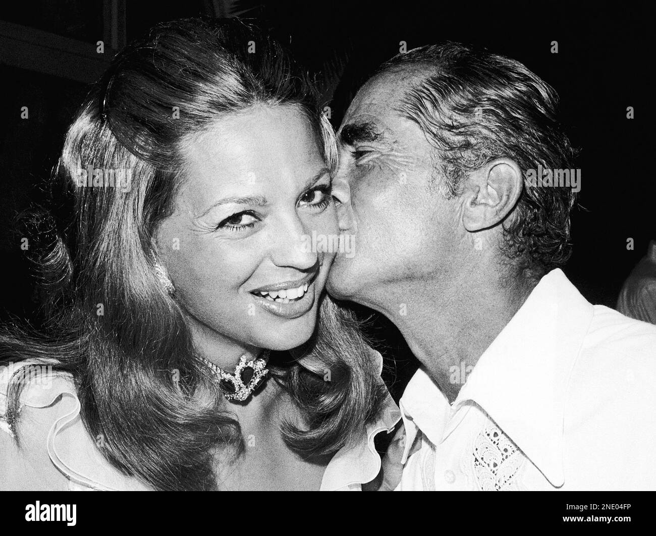 Harry M. Platt, President of Tiffanys, kisses Princess Ira von ...