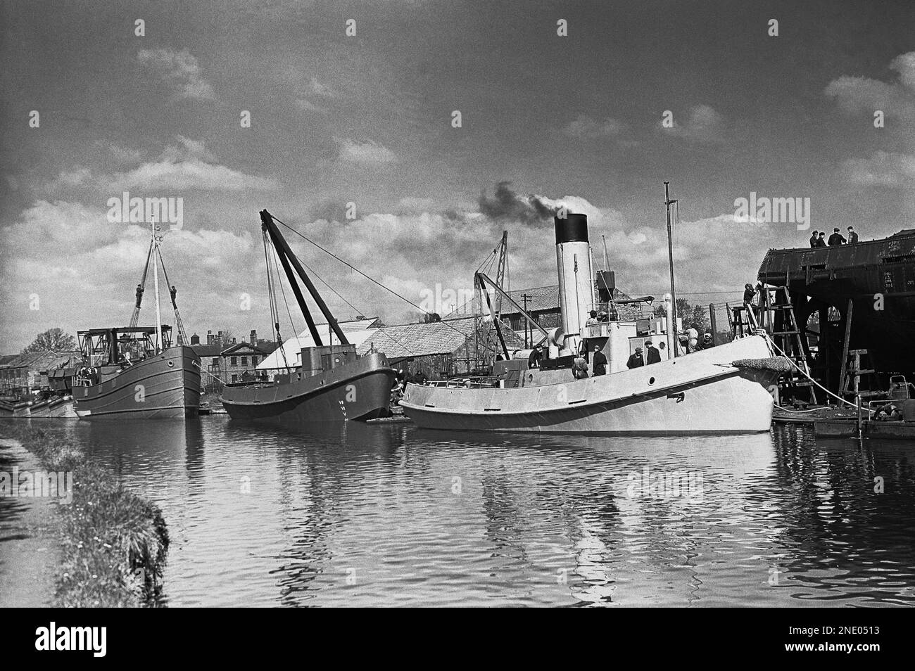 Three different types of tugs, which are now being built in sections ...