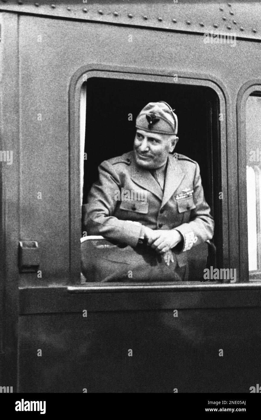 Italian dictator Benito Mussolini has finished saying goodbye to German ...