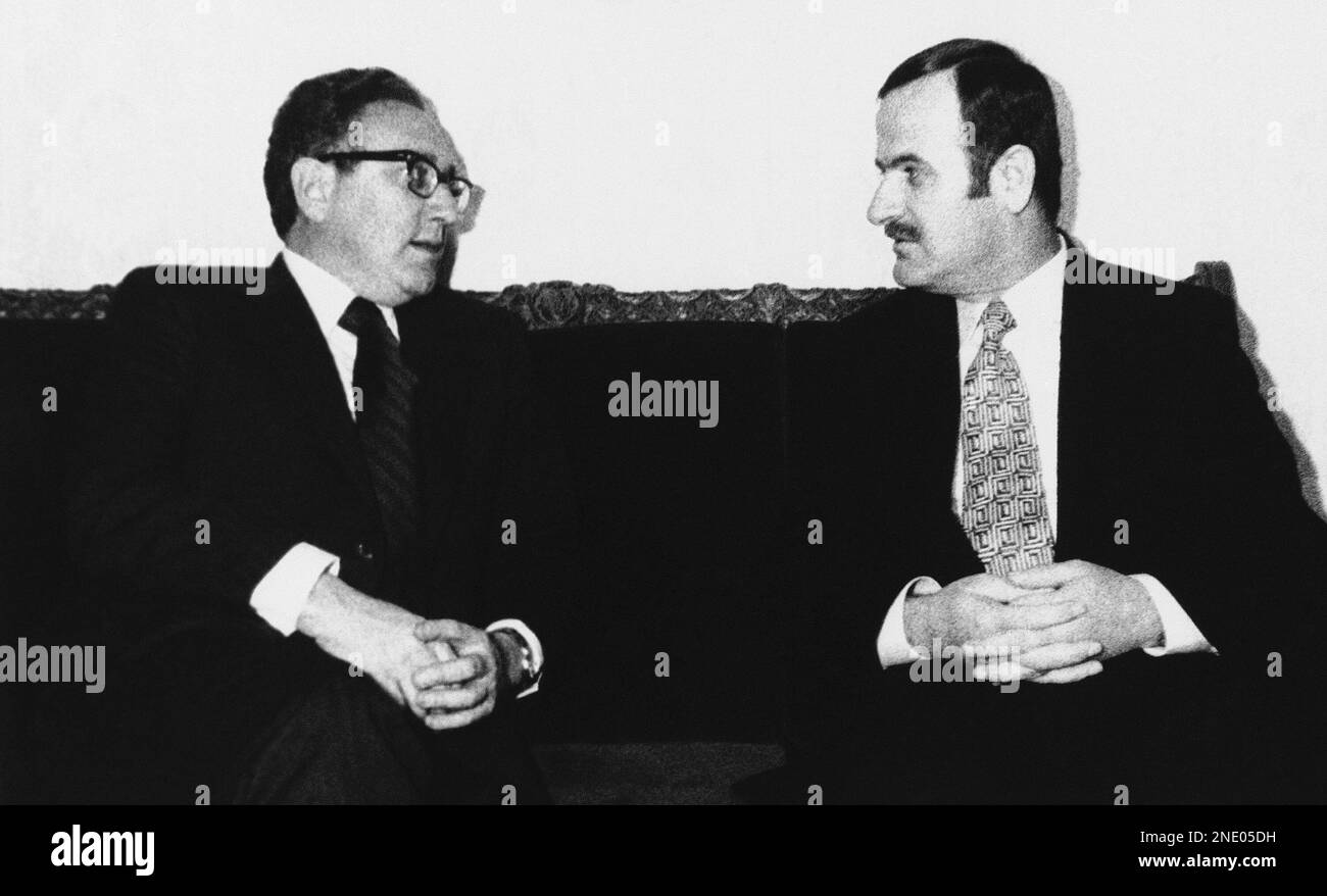 Syrian President Hafez Assad and U.S. Secretary of State Henry ...