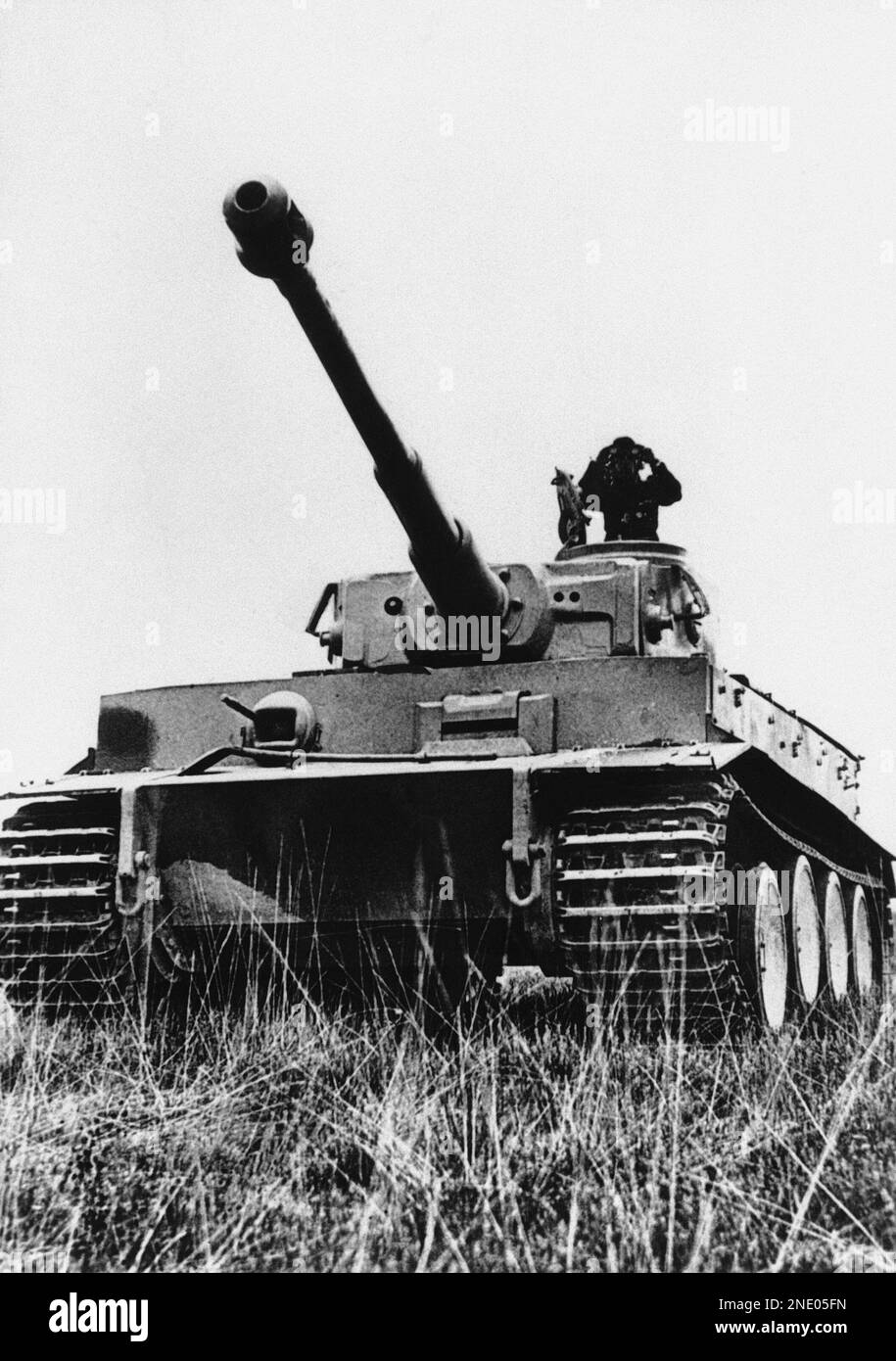Front view of the new German Tiger tank which is equipped with the ...