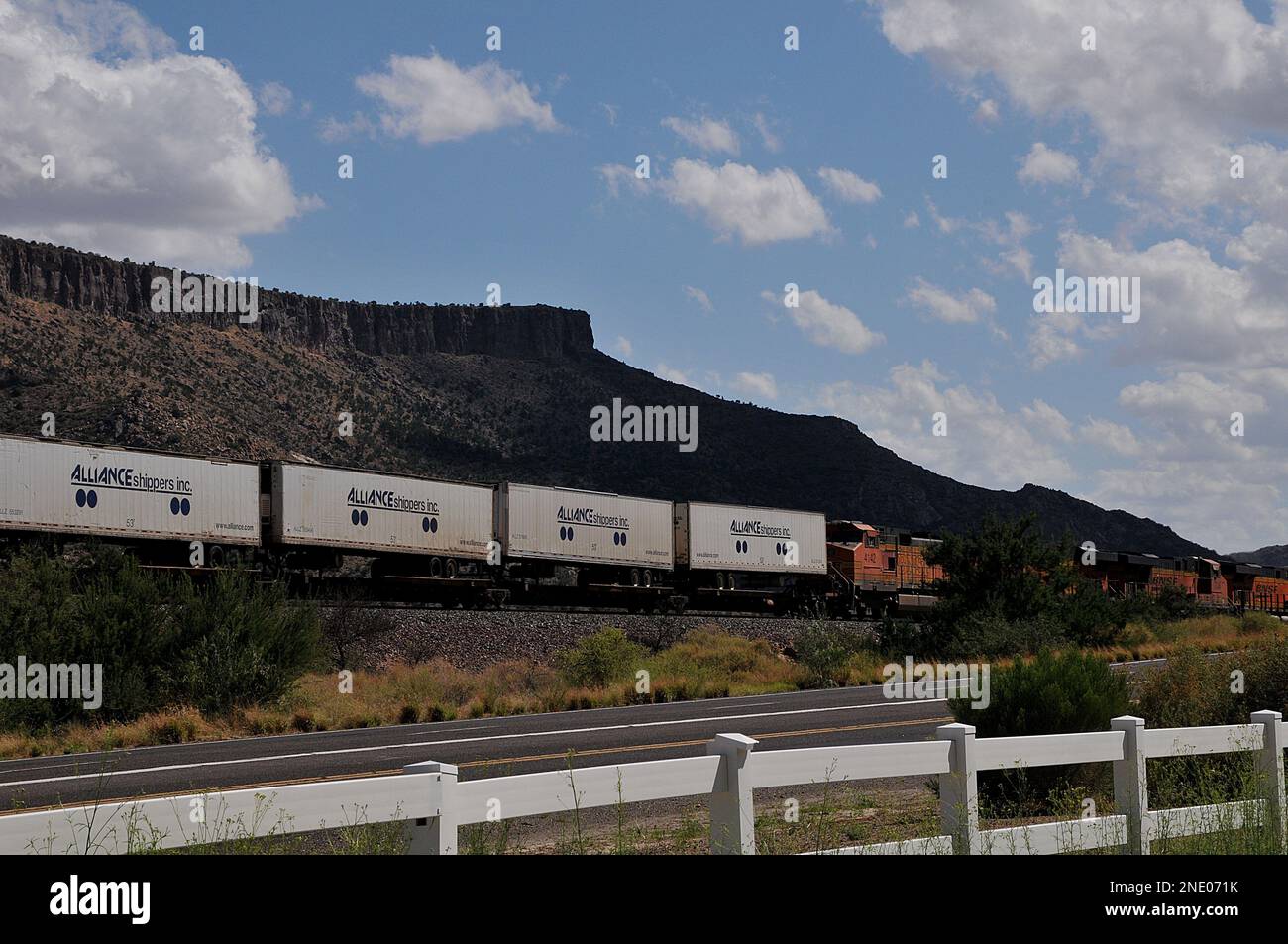 American train track/Historic US route 66 /Arizona/USA / 10.September ...