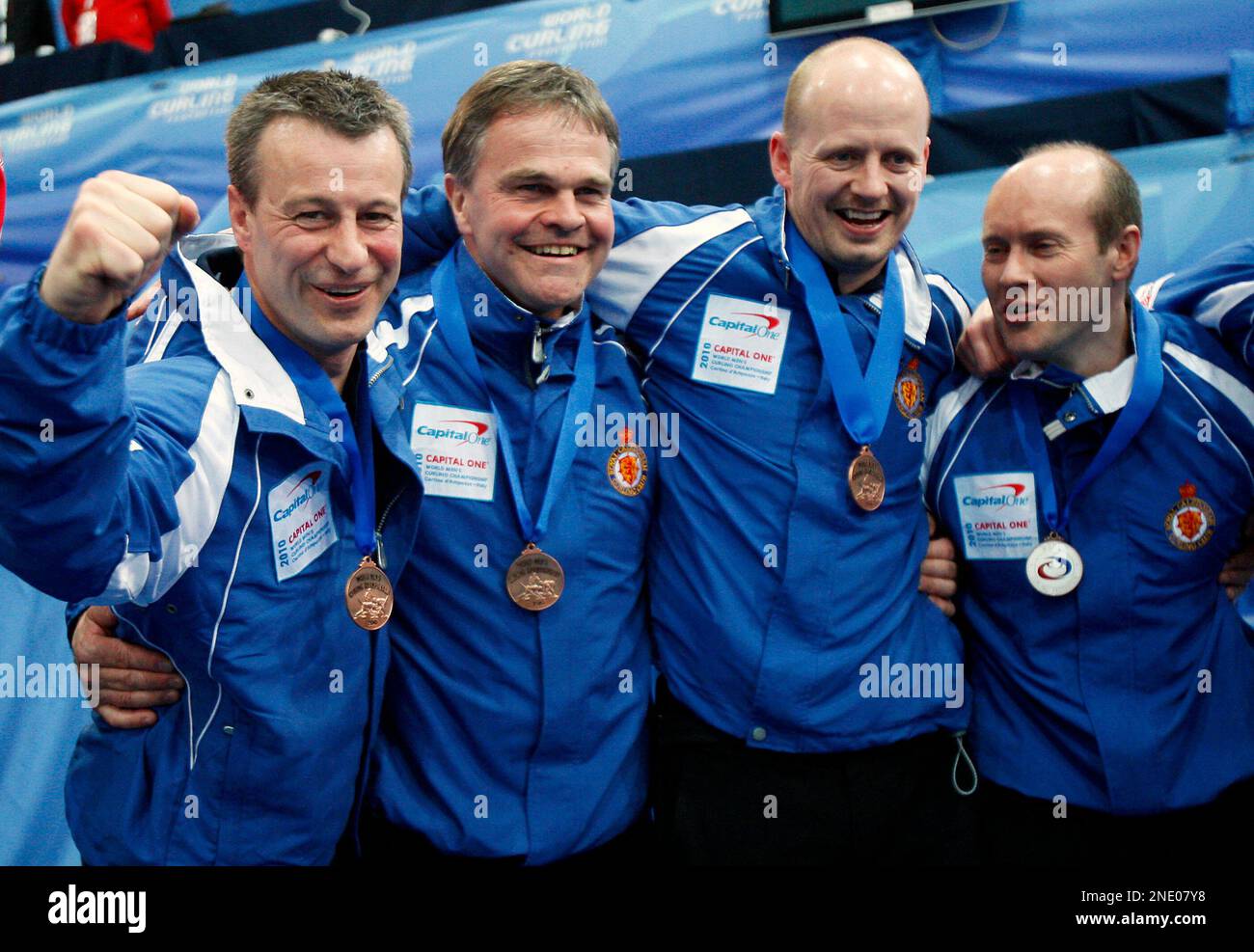 Scotland's players, from left to right, skip Warwick Smith, third David ...