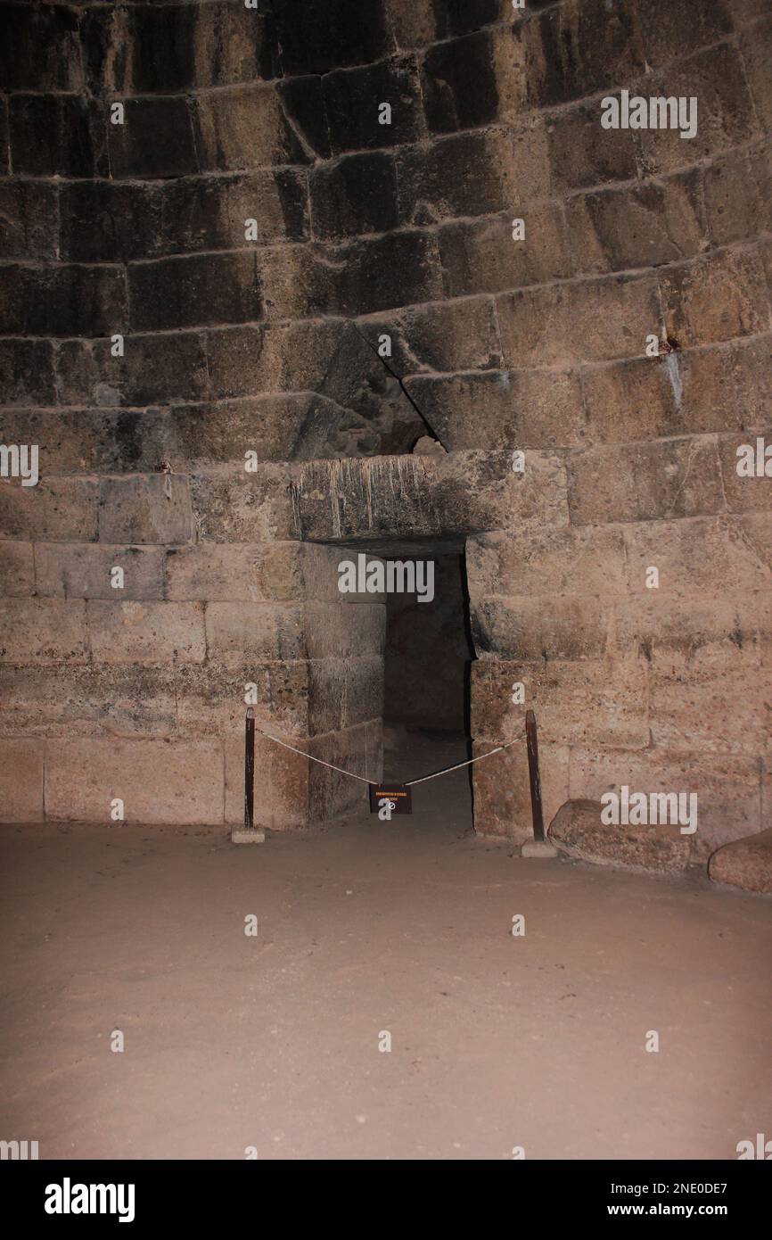 Tholos tomb of Atreus or Agamemnon in the ancient Greek city Mycenae ...