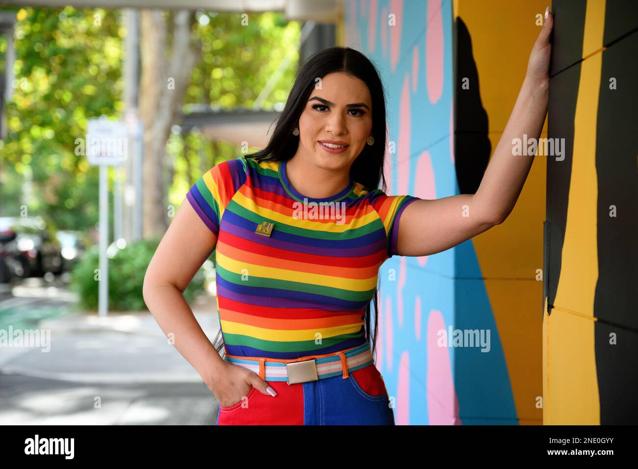 Transgender DJ Victoria Anthony poses for a photograph during the ...