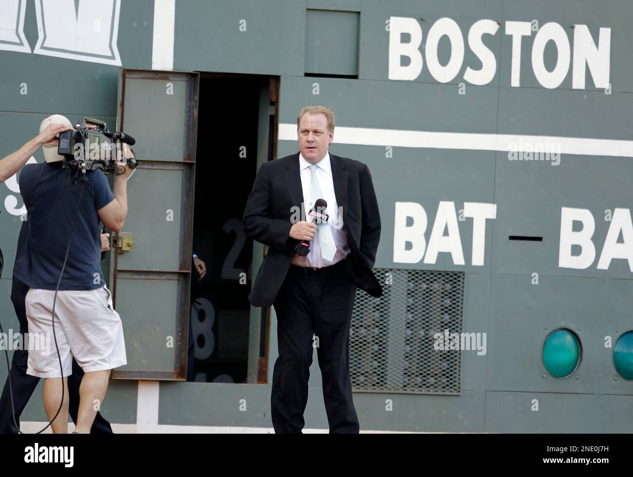 ESPN baseball analyst, former Boston Red Sox pitcher Curt Schilling, on ...