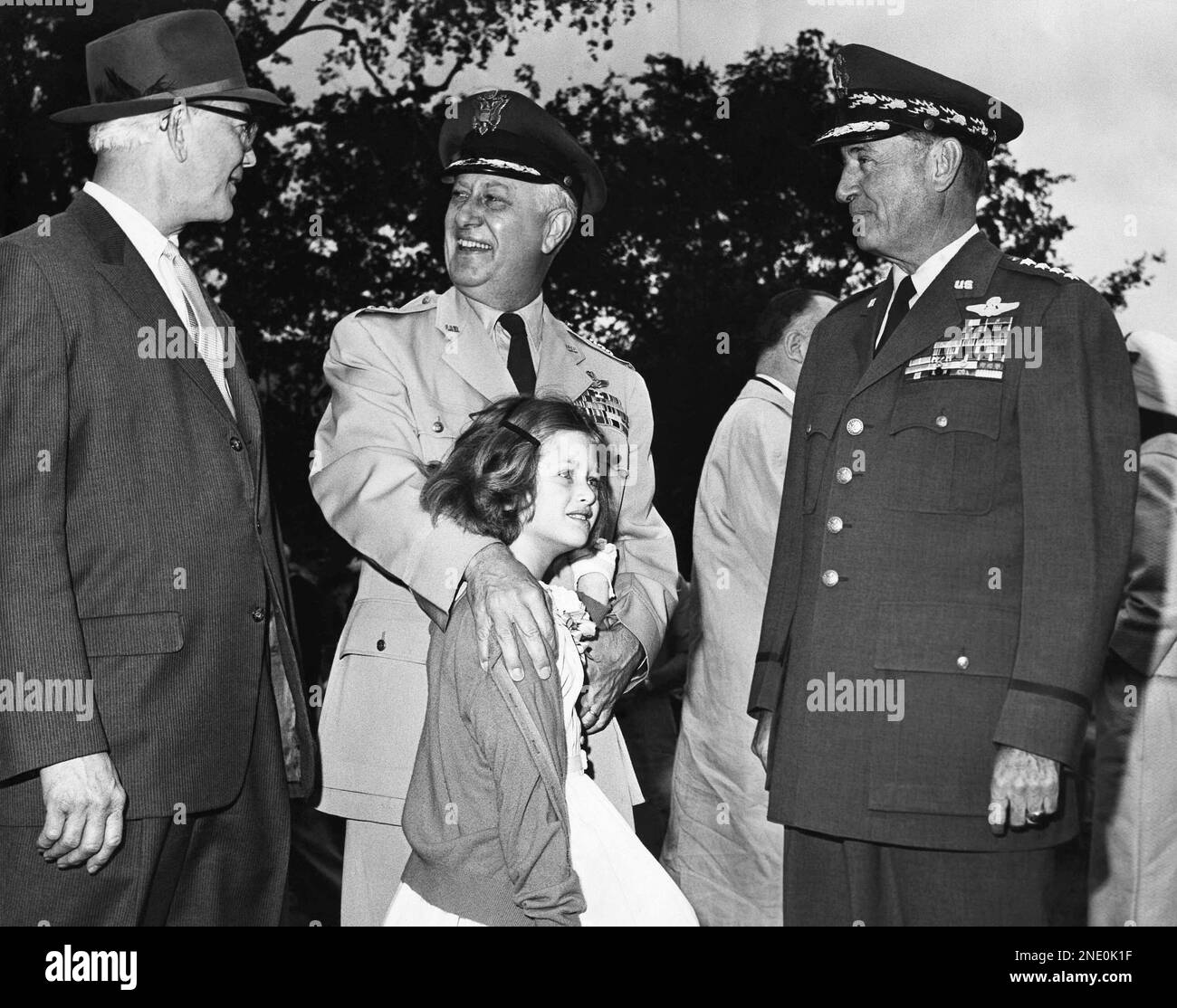 Lt. Gen. William H. Tunner, center, and his daughter Suzanne in an ...