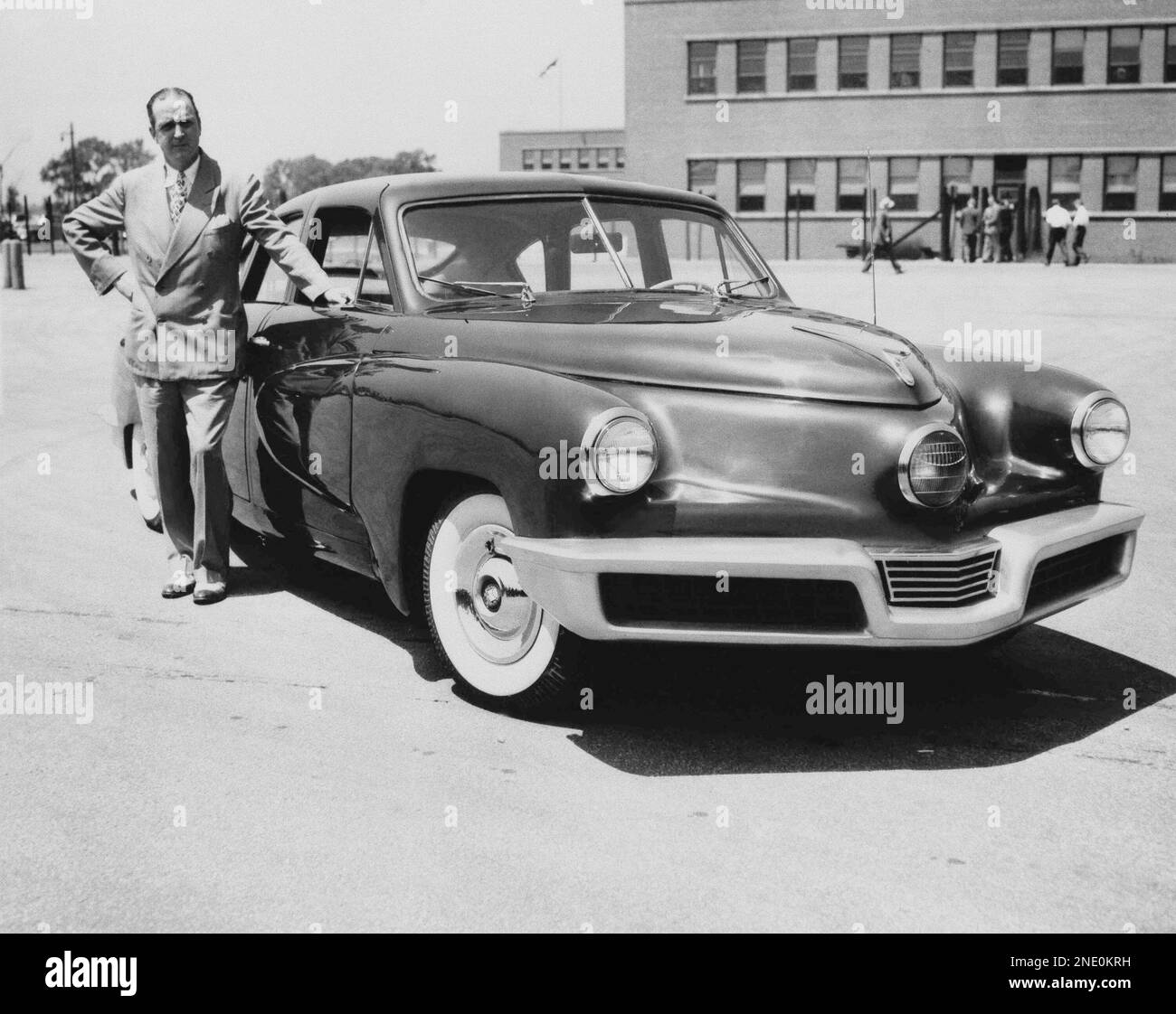Preston T. Tucker, 44 year-old head of the Tucker Corporation, is shown ...