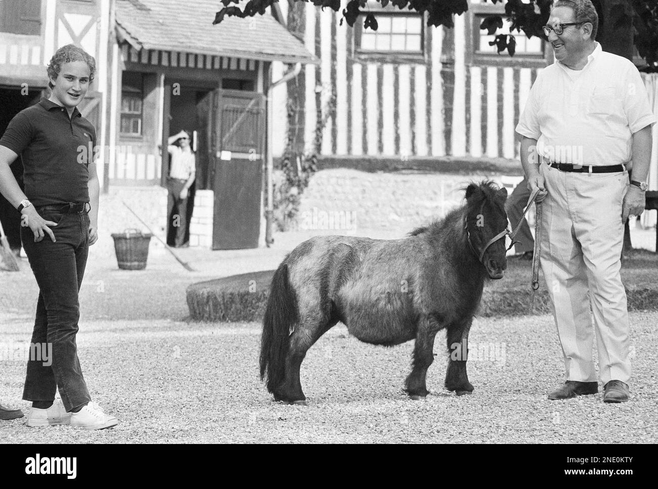 David Kissinger, left, and his father Henry Kissinger visiting the ...