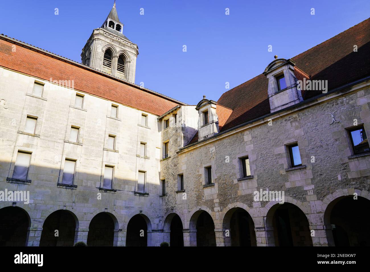 Cognac city library ancient medieval arch building in city center Stock ...