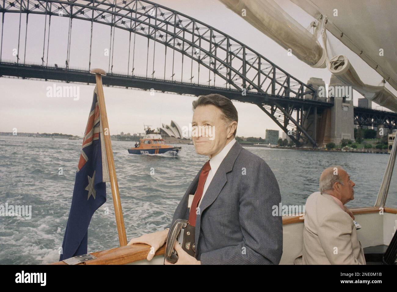 U.S. Secretary of Defense Caspar Weinberger took ?time out? from talks ...