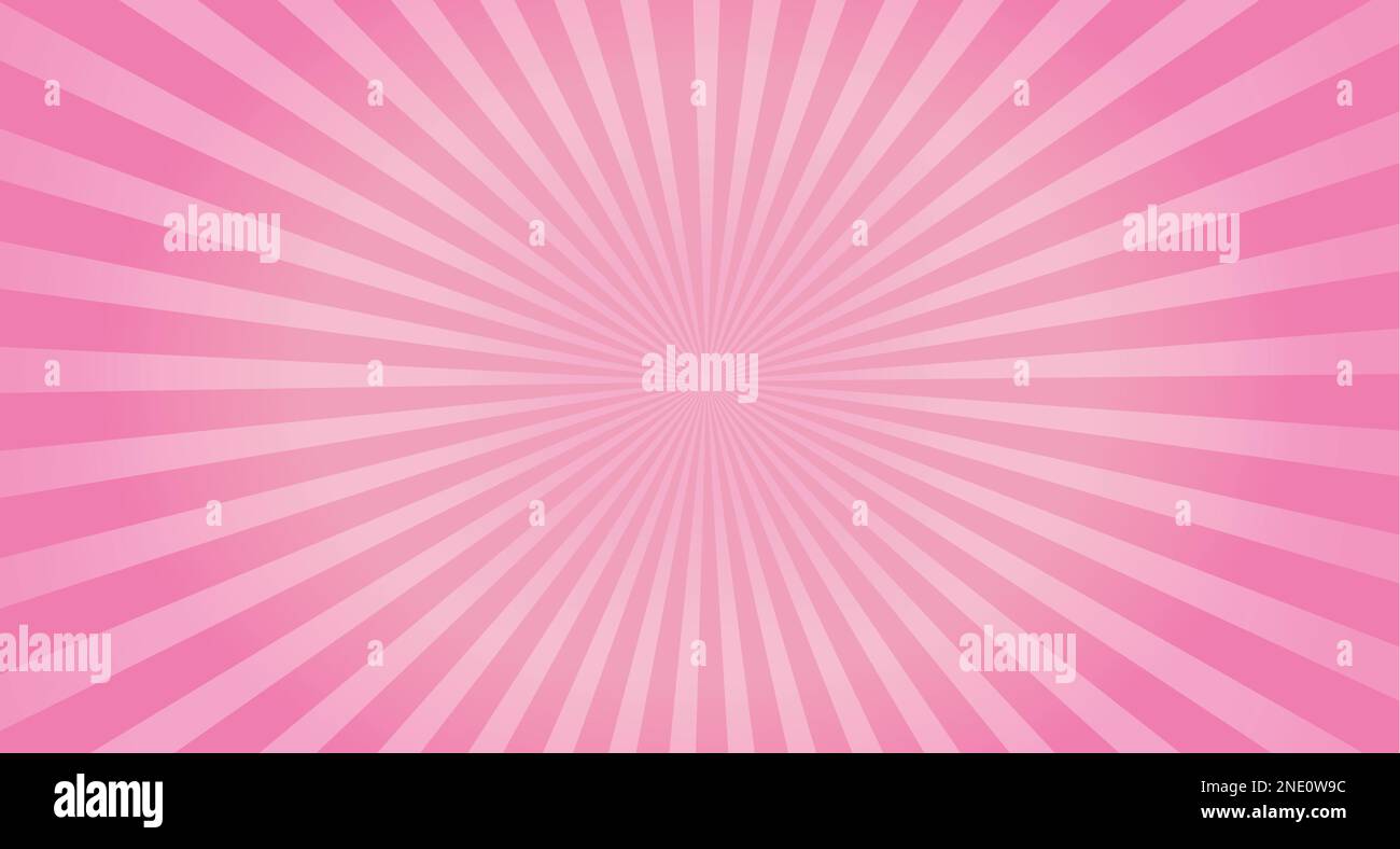 Pink Sunburst Retro Background Vector Design Sunburst Radial
