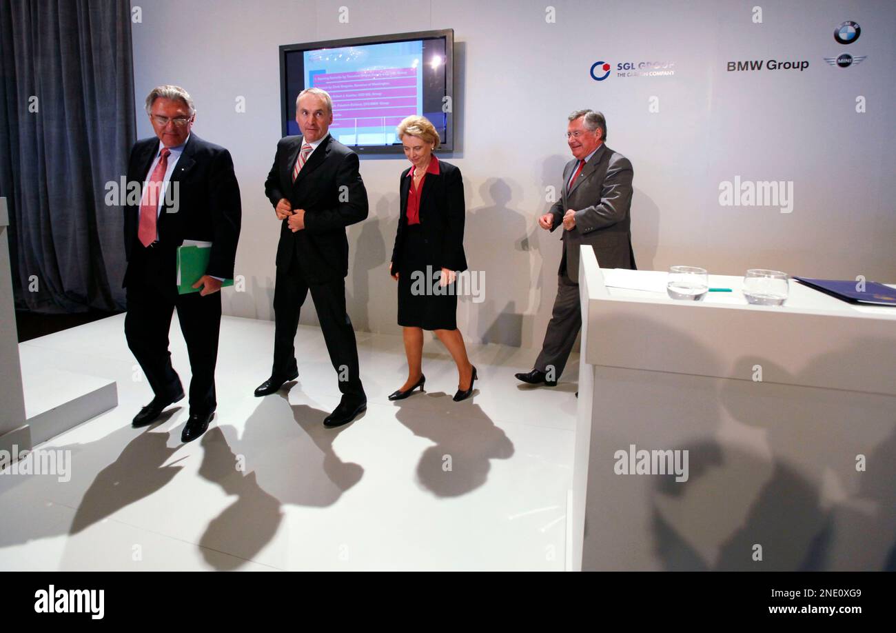 Theodore Breyer, deputy CEO of SGL Group, leads Friedrich Eichiner, CEO ...