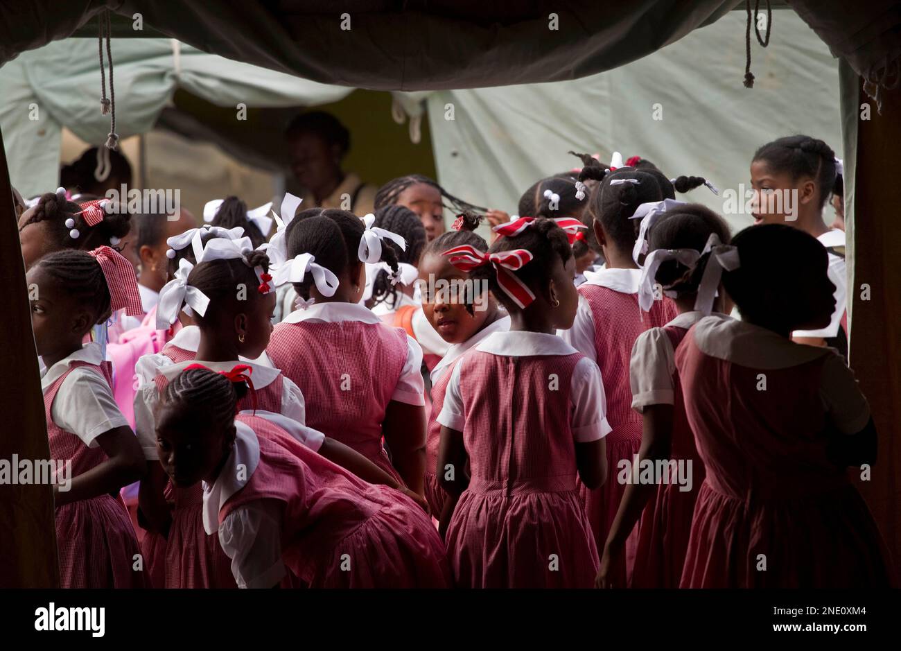 School Girls Arrive For Class At The Sacred Heart Of Turgeau School Set school-girls-arrive-for-class-at-the-sacred-heart-of-turgeau-school-set