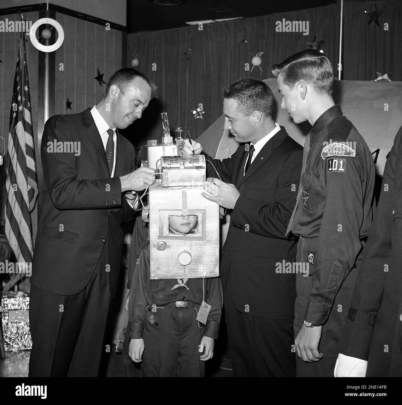 Astronauts Alan B. Shepard, left, and Virgil I. Grissom, right ...