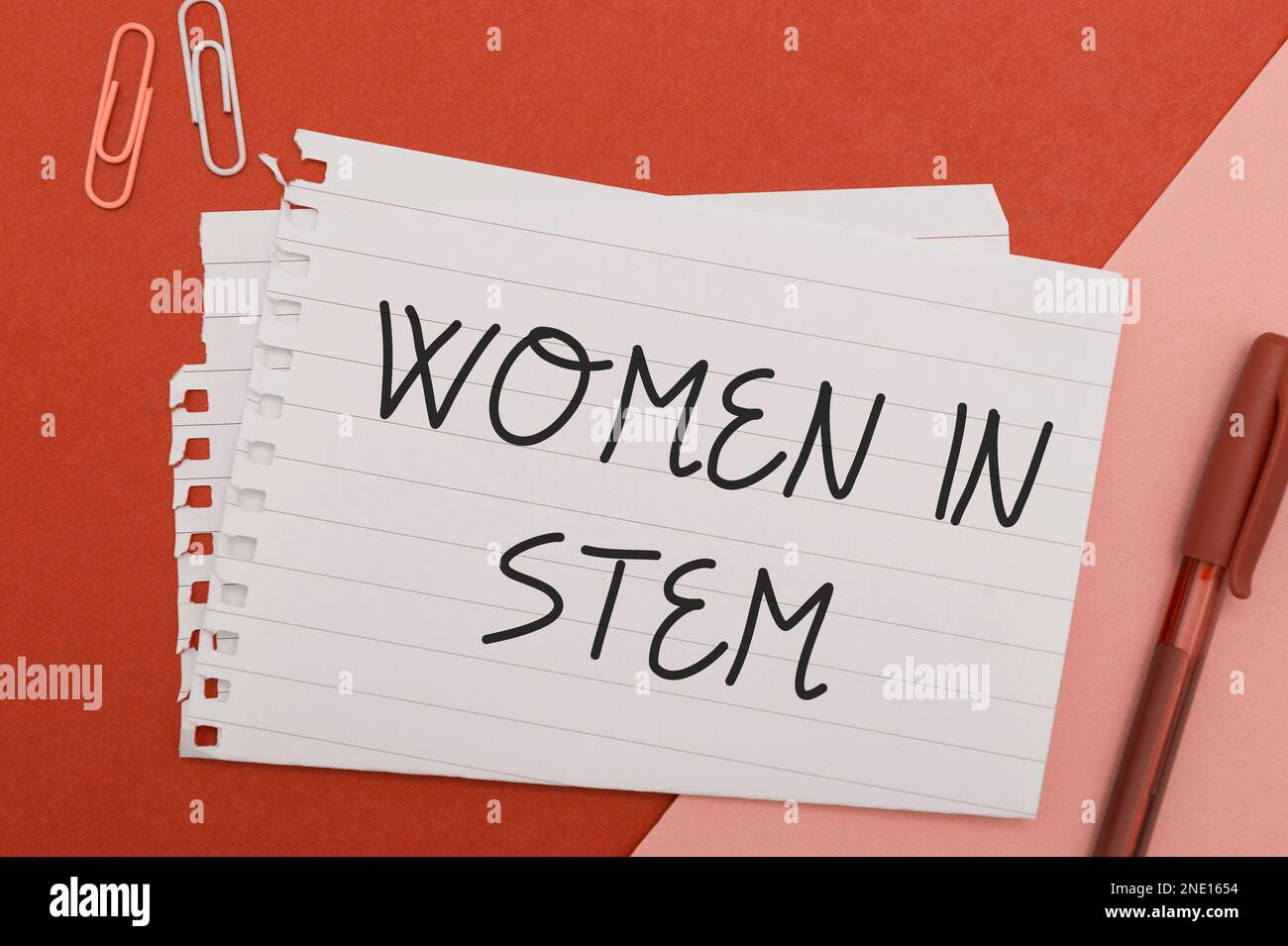 Text caption presenting Women In Stem. Concept meaning Science ...