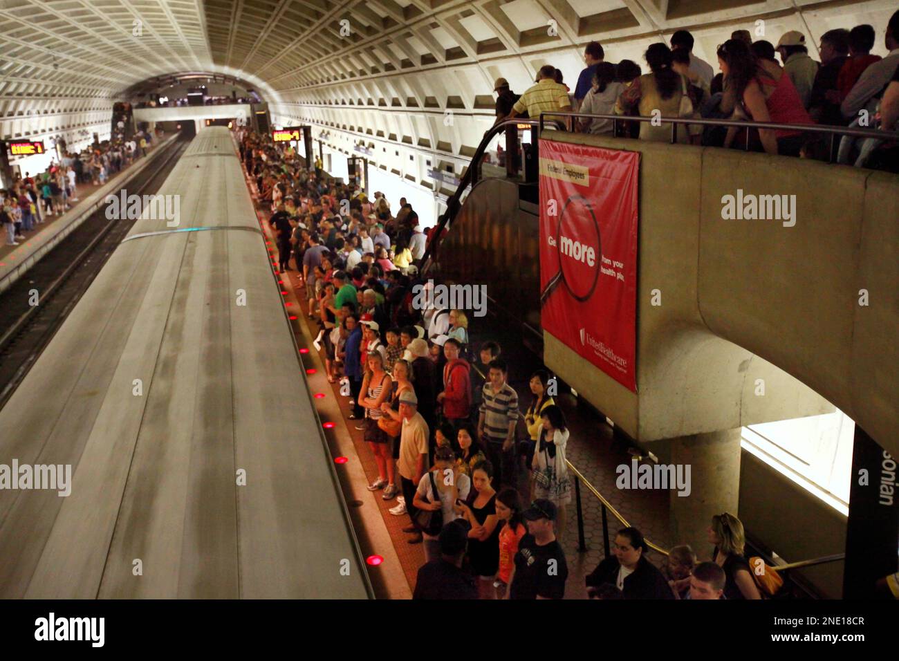 The Smithsonian Metro stop is overflowing with people leaving the ...
